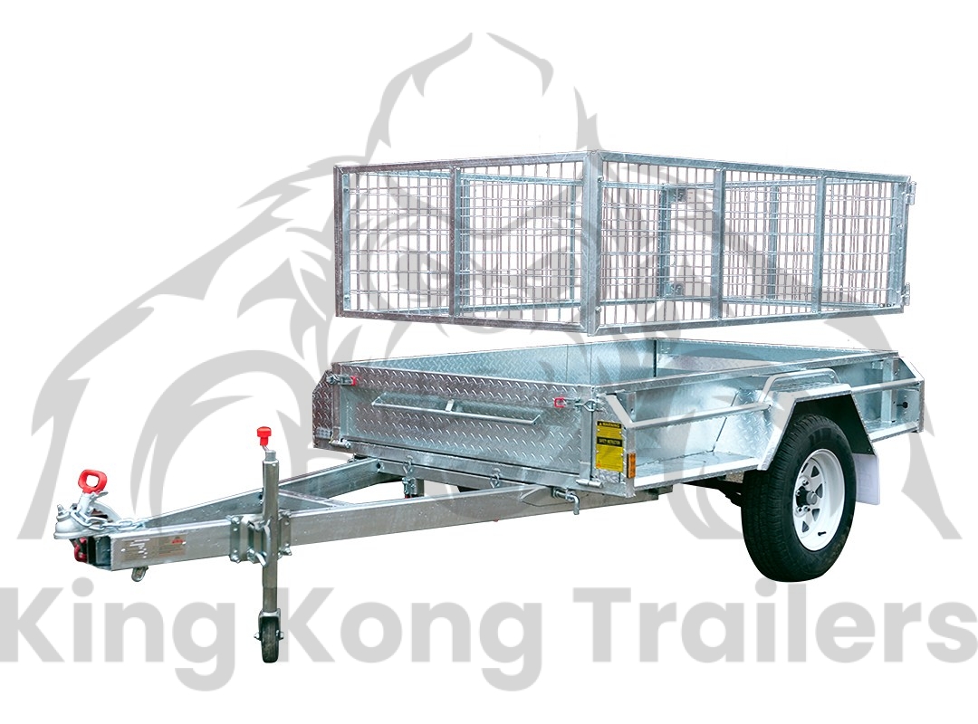 7 X 4 Premium Single Axle Hot-Dip Galvanised Tilting Box Trailer 750kg ...